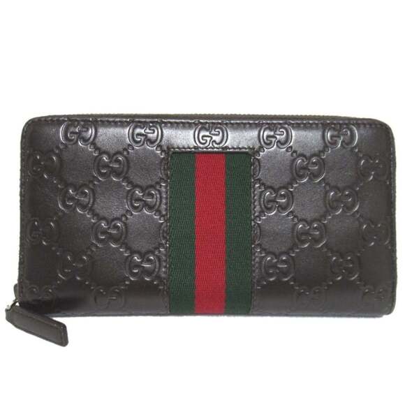 Gucci | Accessories | Gucci Gg Shima Sherry Line Round Zip Long Wallet ...